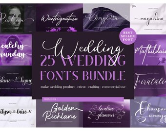 Creative Font Bundle, Handwritten Font, Wedding Font, Modern Font ...