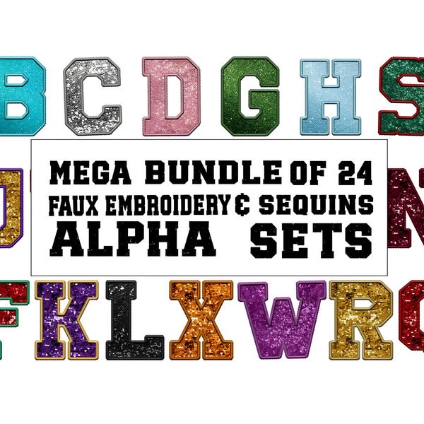 Glitter Letters - Etsy