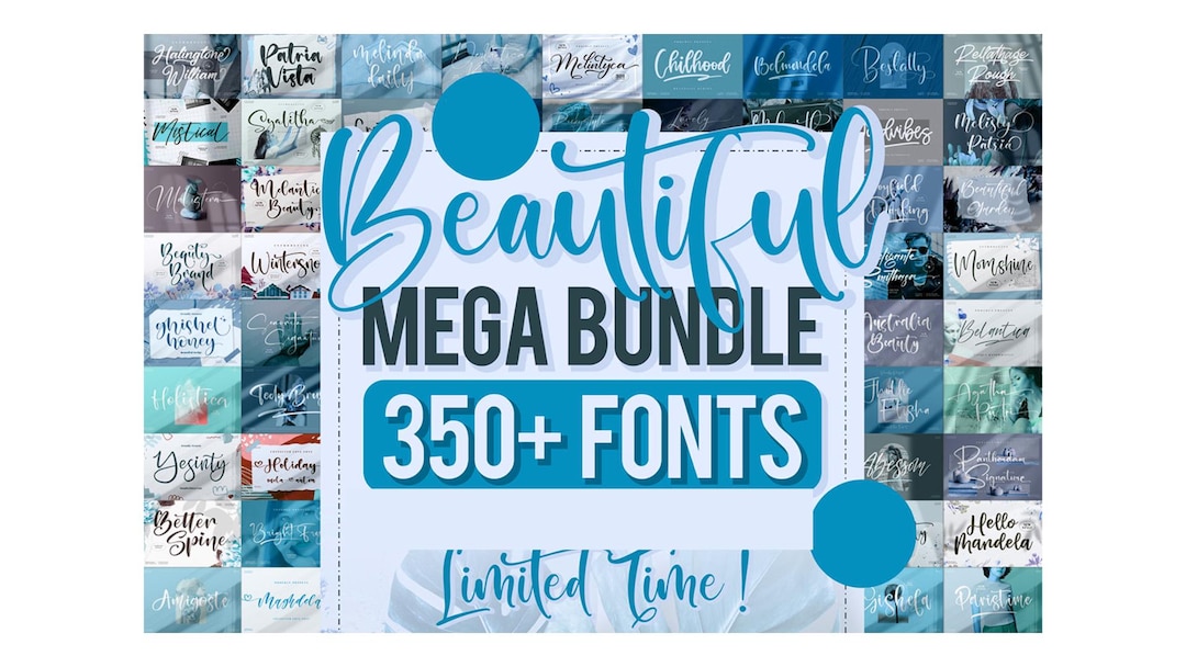 Beautiful Fonts Mega Bundle, Handwritten Font, Wedding Font, Modern ...