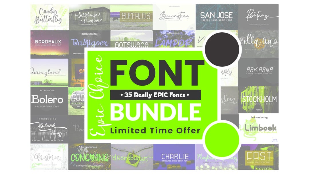 The Epic Font Bundle, Handwritten Font, Wedding Font, Modern Font ...