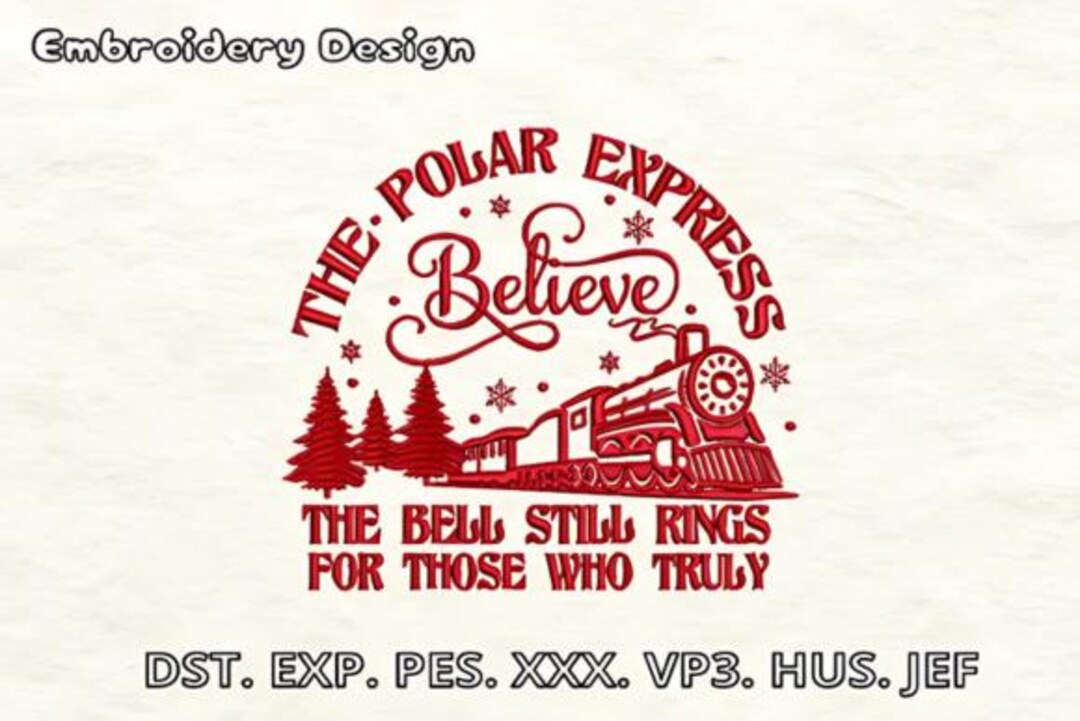 Polar Express Christmas Embroidery Files, Polar Express Embroidery ...