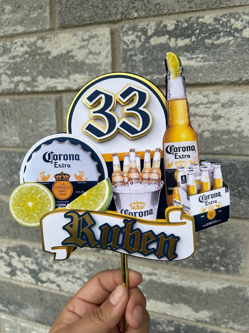 3D Custom Beer Cake Topper - Etsy