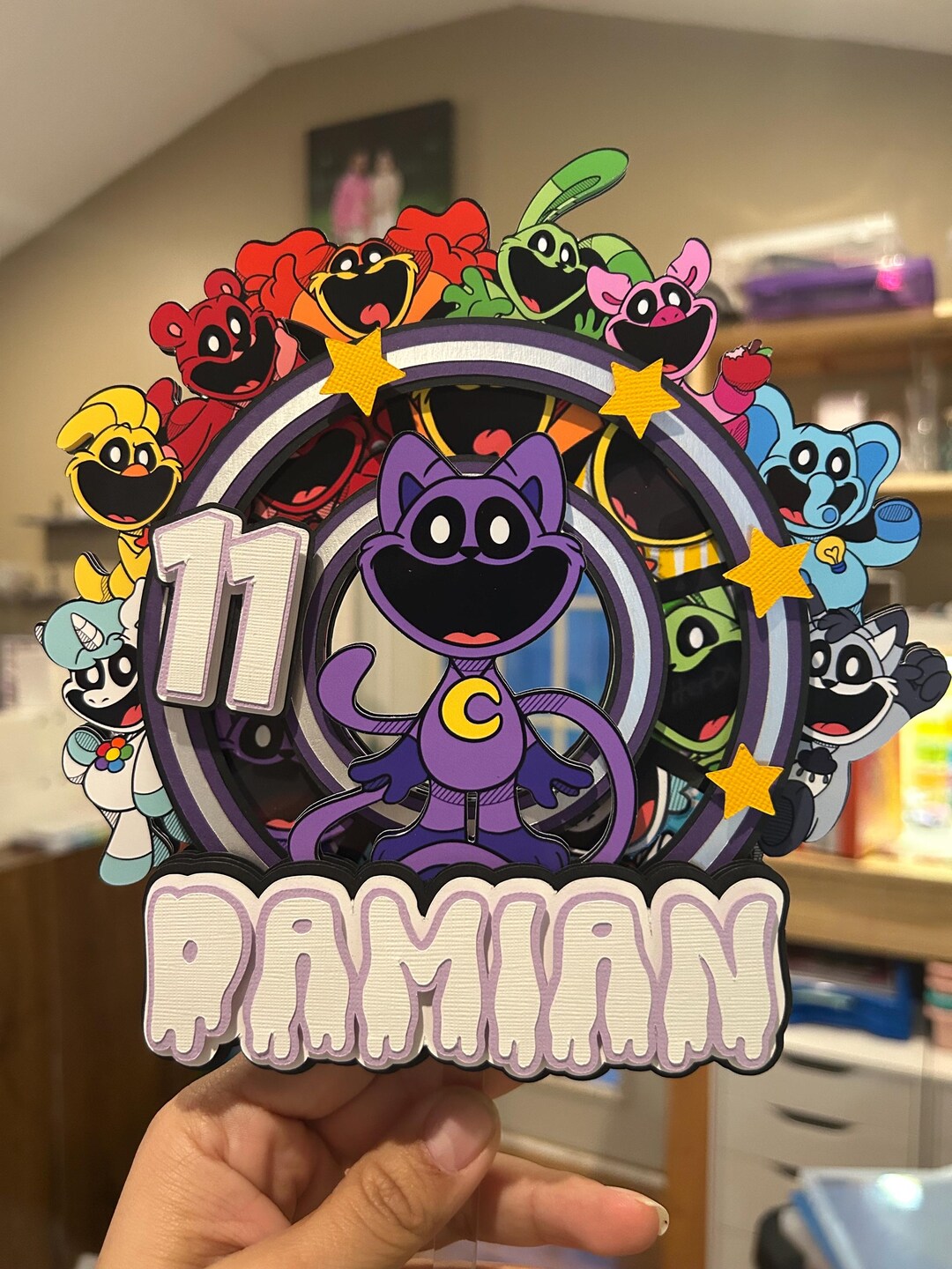 Smiling Critters Cake Topper. Smiley Critters. Smiley Cat Cake Topper ...