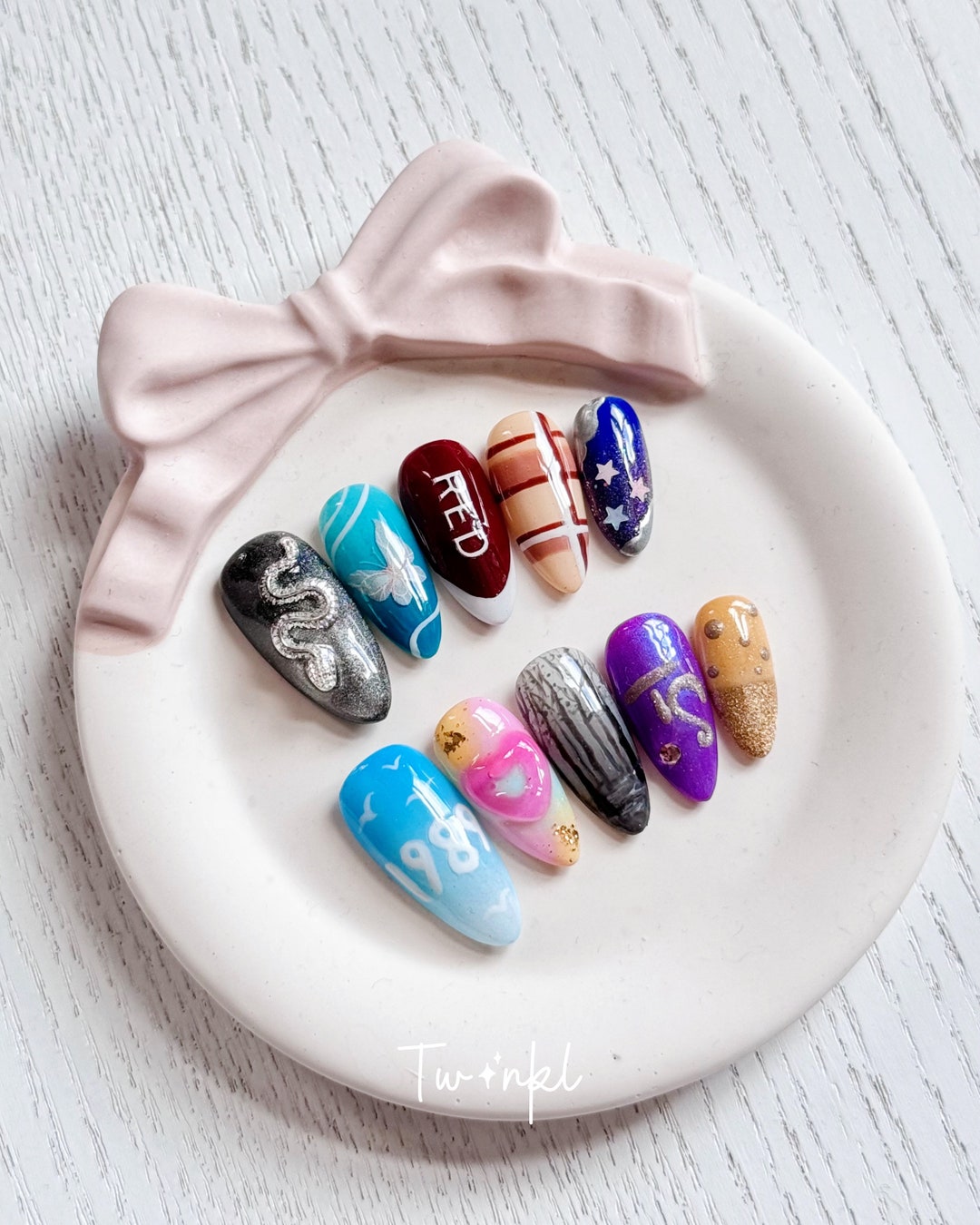Taylor Swift: the Eras Tour Inspired Nails | Reusable Taylor Swift ...