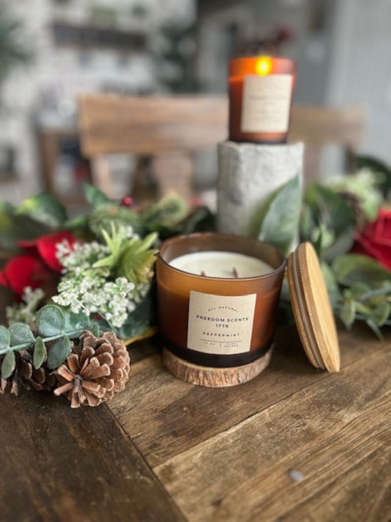 Soy Wax Candle | 100% Soy | Wood Wick | Hand Poured in USA | Eco-friendly | Candle Gift for Her ...