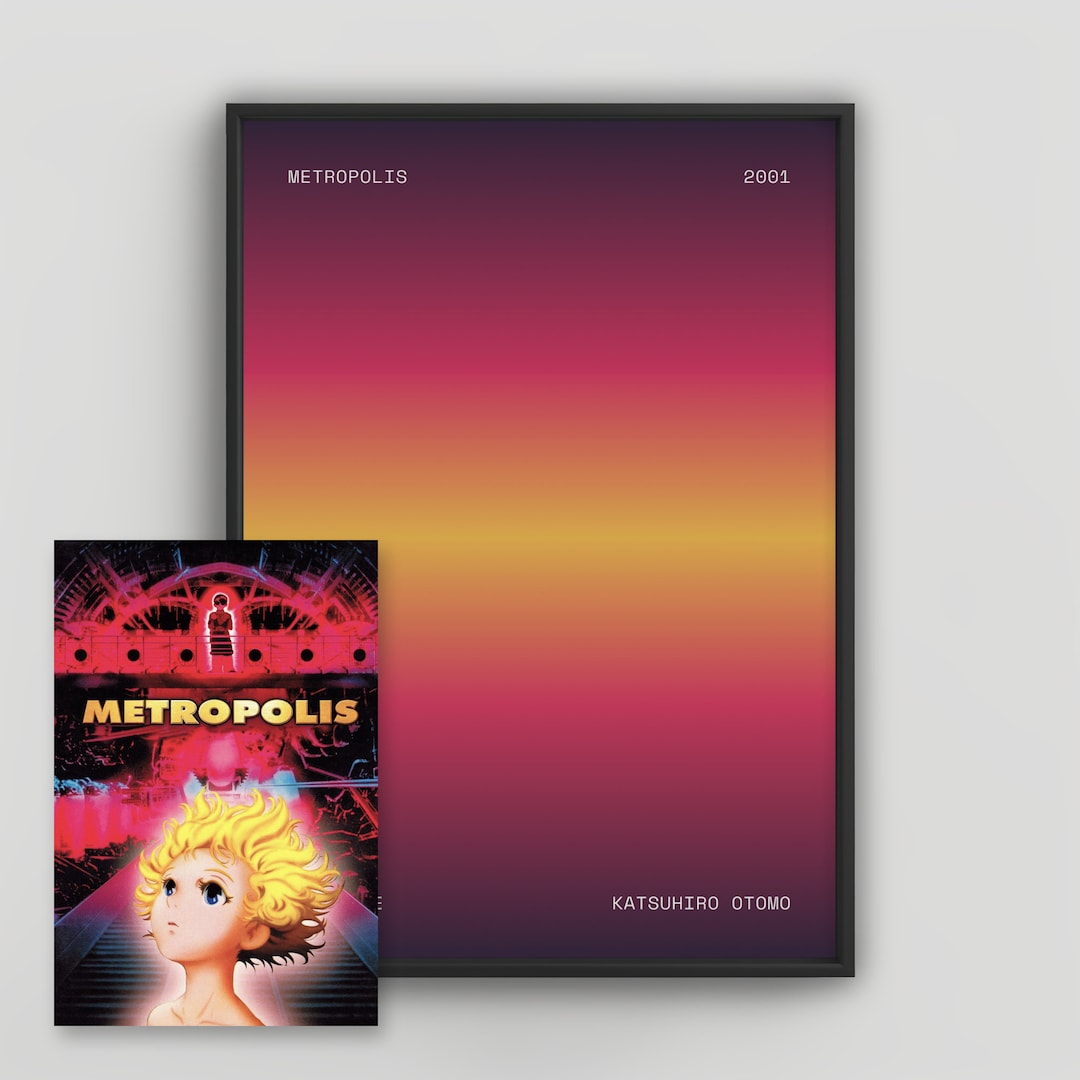 Gradient Classic Movie Poster | Metropolis | Anime Fine Art Print ...