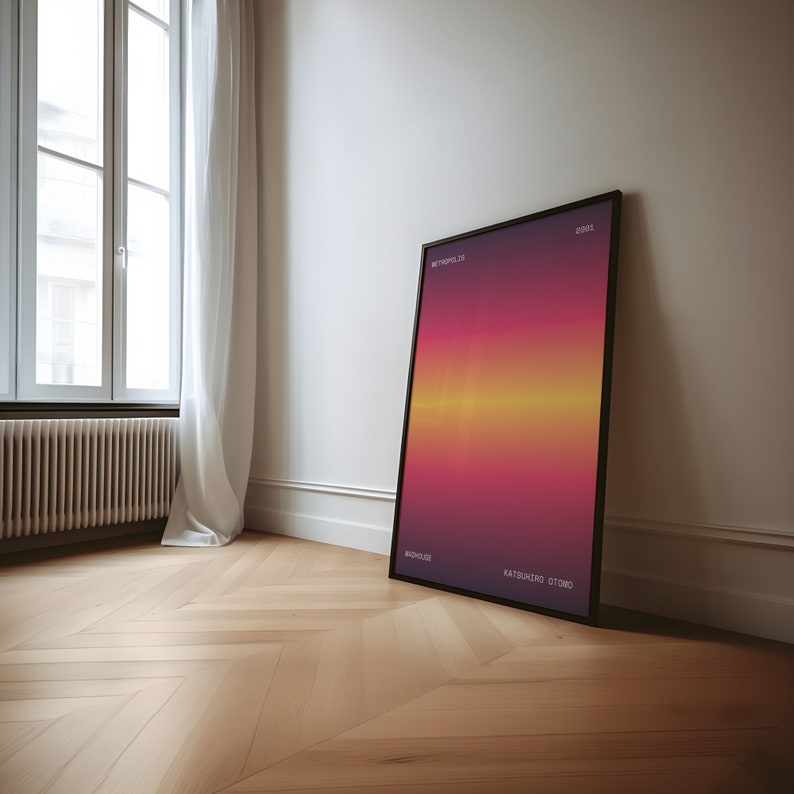 Gradient Classic Movie Poster Metropolis Anime Fine Art Print Animated ...