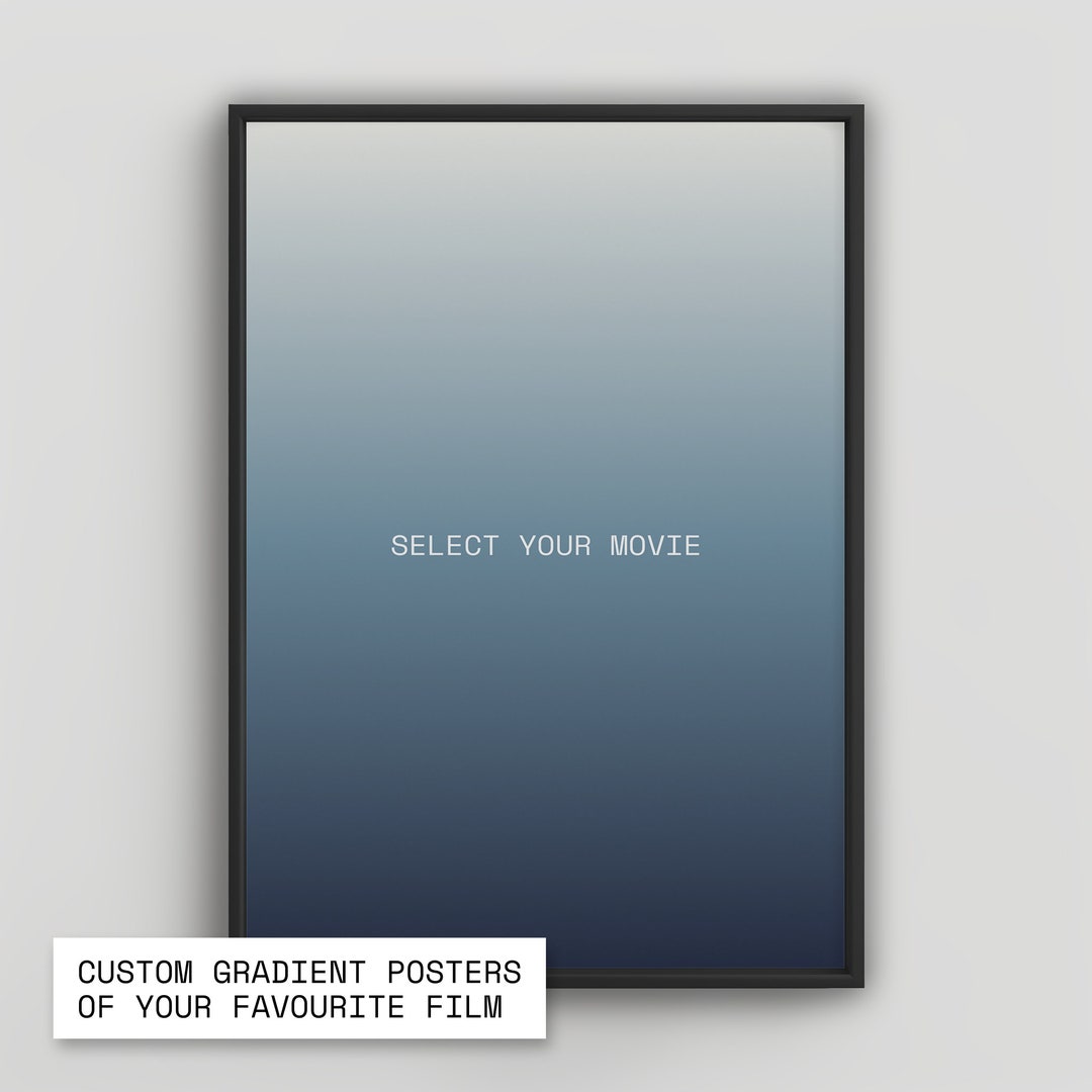 Custom Gradient Classic Movie Poster | Custom Poster | Anime Fine Art ...