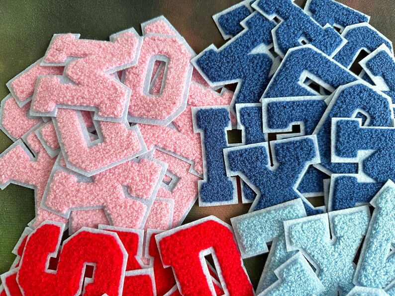 2.75inch Chenille Letters Patch, DIY Name Alphabet Patches, Patches for ...