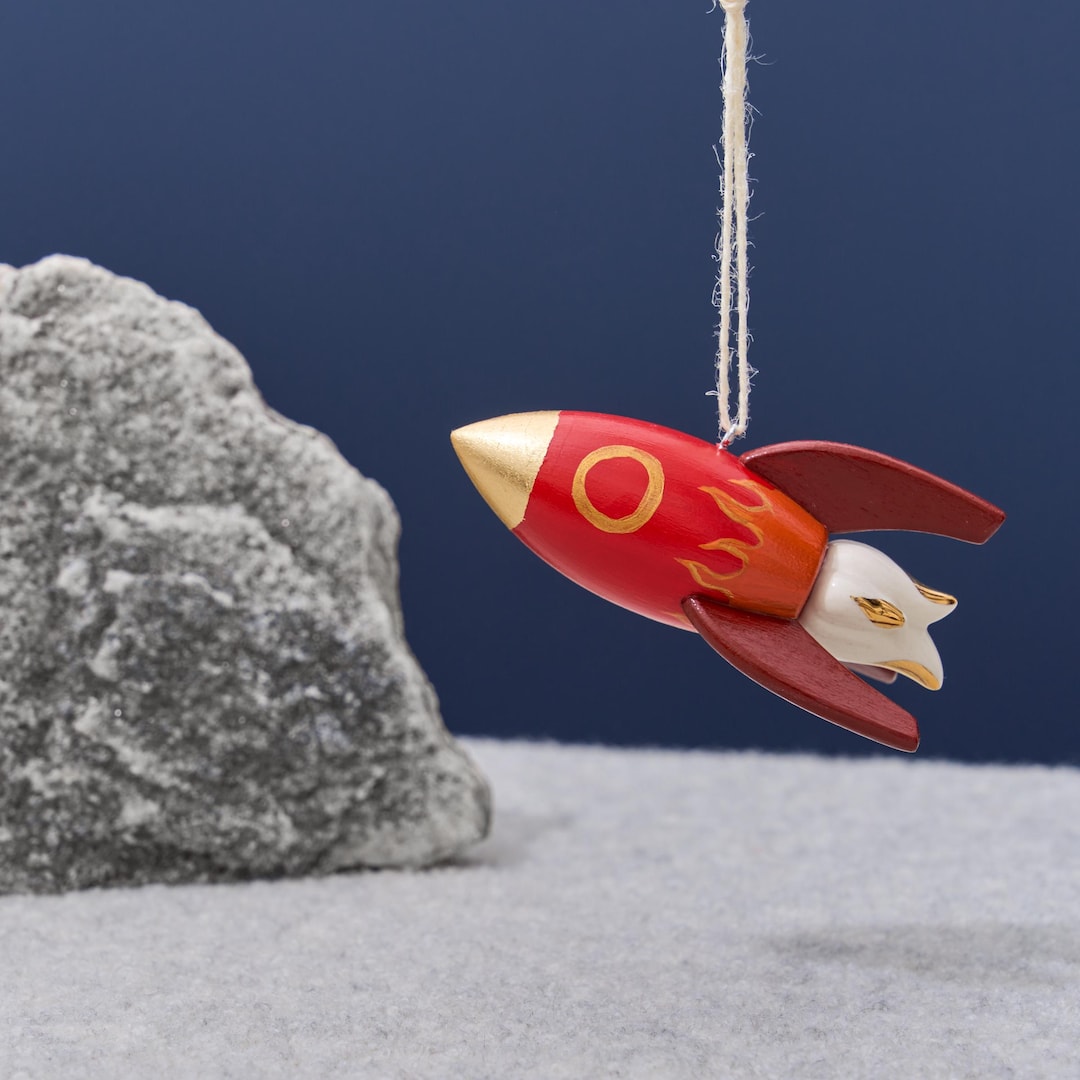 Vintage Rocket Ornament Rocket Christmas Ornament Christmas Tree Decor ...