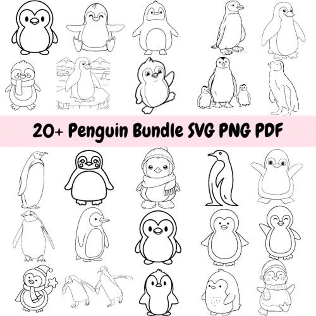 Penguin Bundle SVG, Penguin Doodle Svg, Penguin SVG Cutting Files for ...