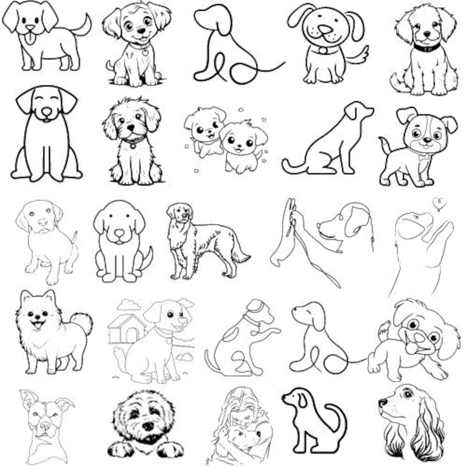 Dogs Bundle SVG, Dogs Clipart, SVG Files, PNG File, Dogs Print, Dogs ...