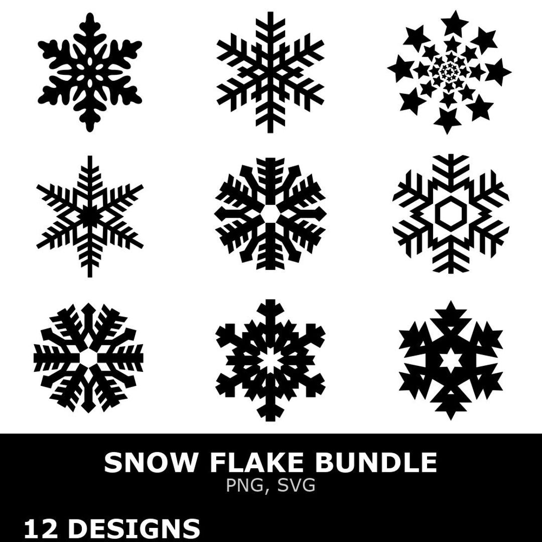Snow Flake SVG Bundle, Snow Flake Clipart, Cutting Files for Cricut - Etsy