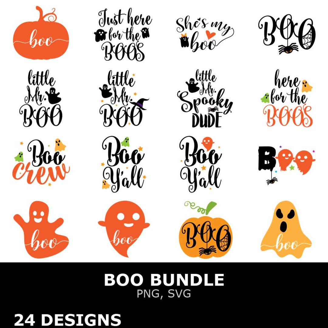 Boo SVG Bundle, Boo Clipart, Cutting Files for Cricut - Etsy