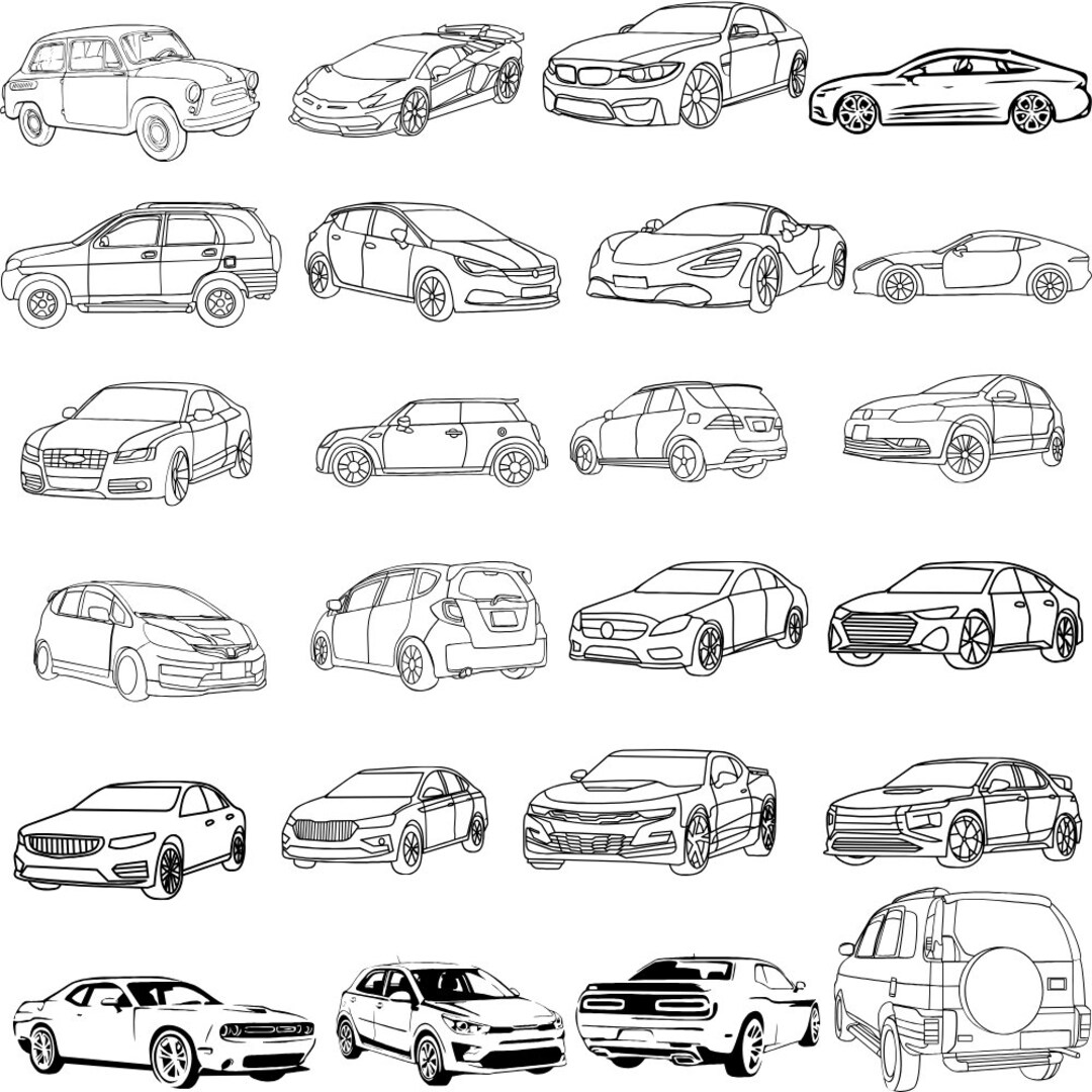 Car Bundle SVG, Car Clipart, SVG Files, PNG File, Car Print, Car Png ...