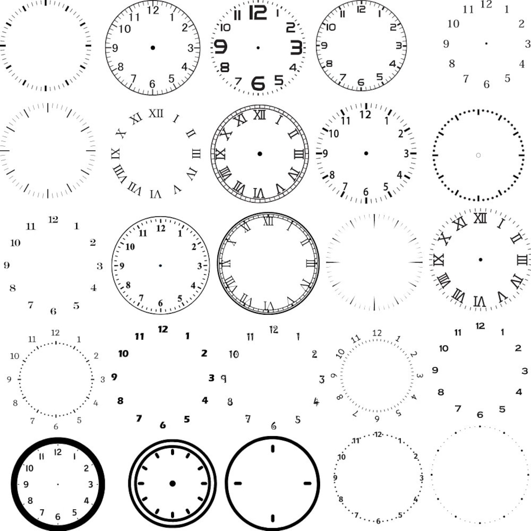 Wall Clock Bundle SVG, Wall Clock Clipart, SVG Files, PNG File, Wall ...