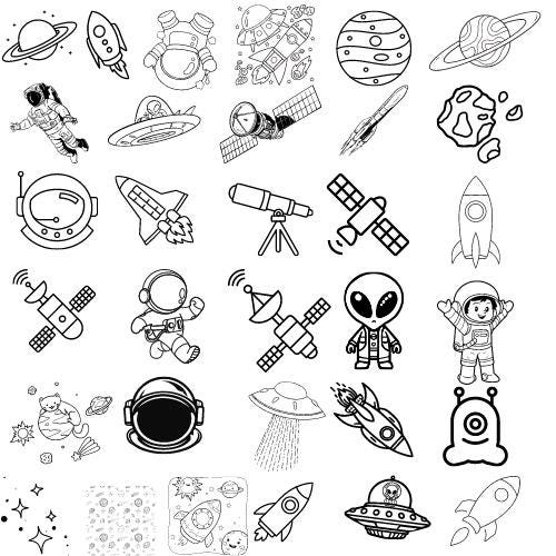 Space Bundle SVG, Space Clipart, SVG Files, PNG File, Space Print ...
