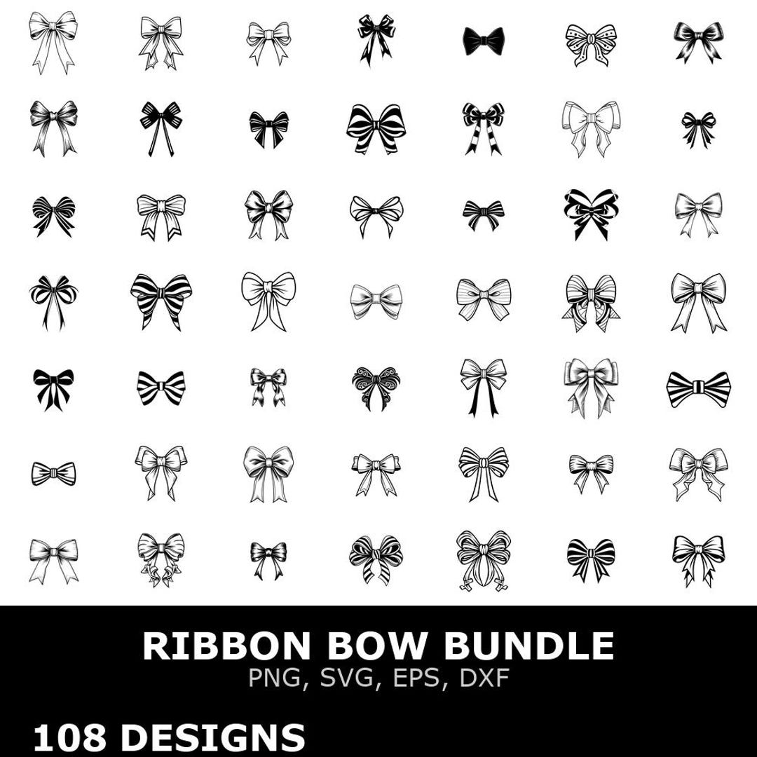 Ribbon Bow Digital Clipart Bundle Svg Png Eps Dxf Cricut Cutting Files ...