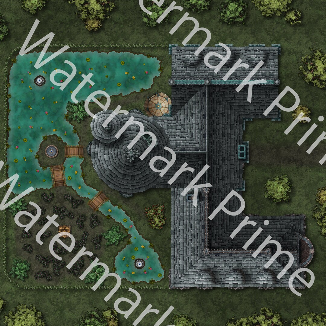 D&D Mansion Map - Etsy