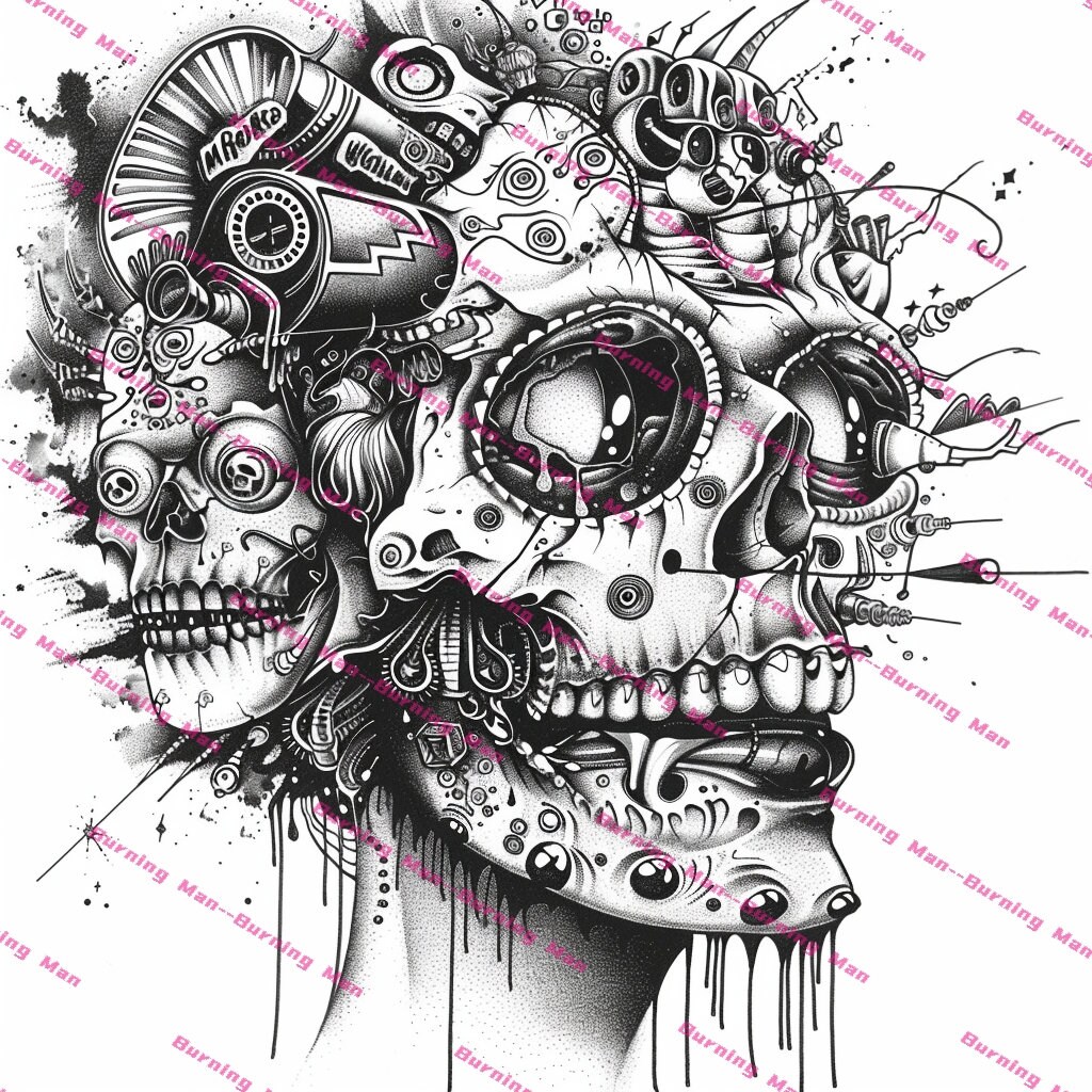 20 Burning Man Png,skeleton Pngburning Man Art Print,transparent Png ...