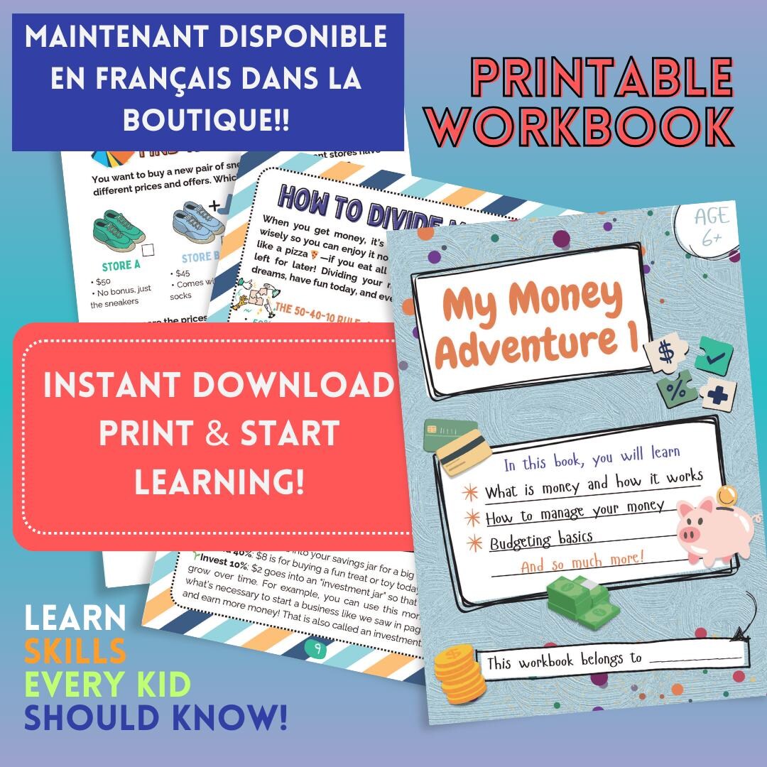 English - Kids’ Money Workbook | Printable Financial Literacy for Kids ...