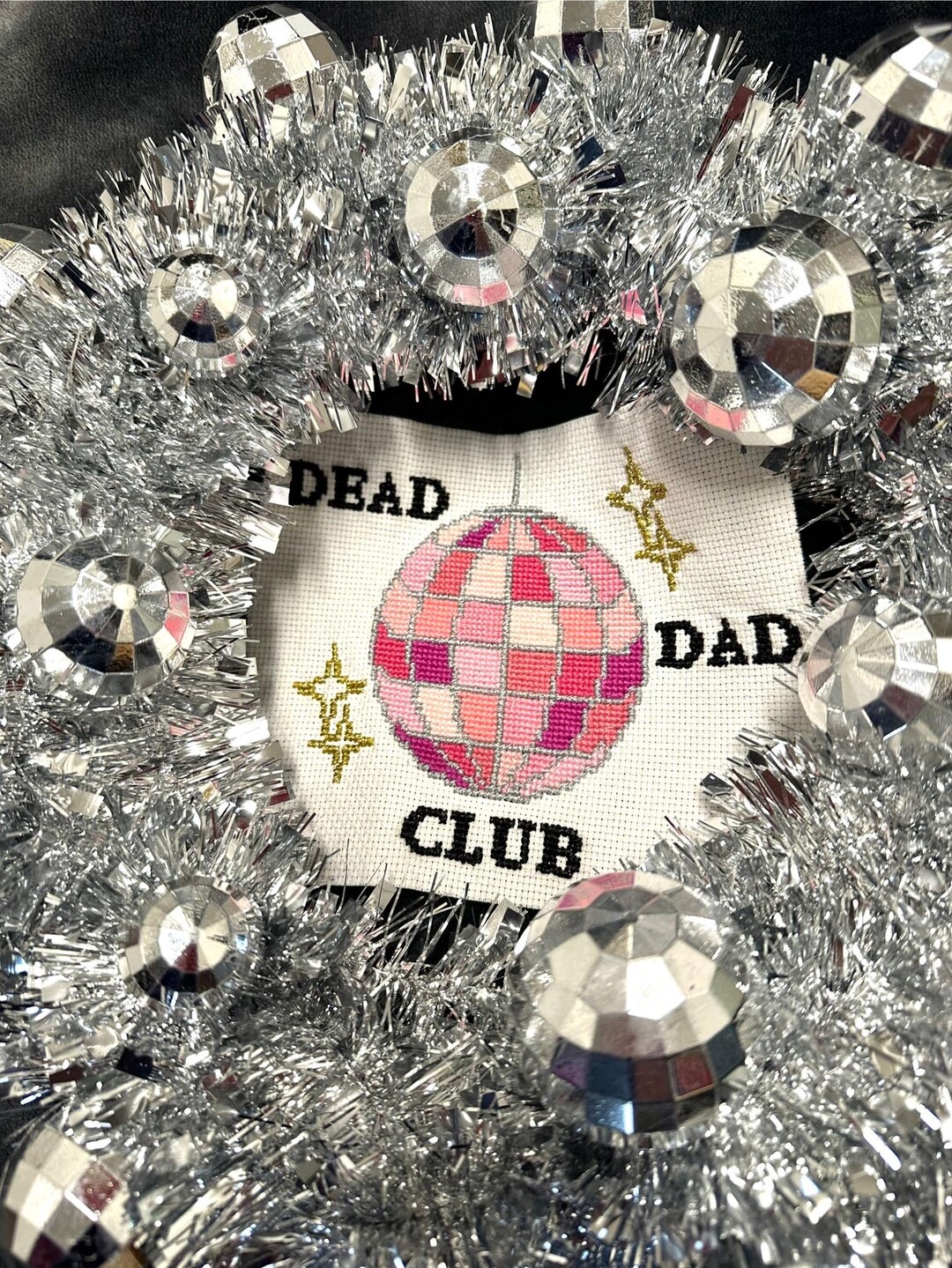 Dead Dad Club Disco Ball Cross Stitch Pattern| Snarky Morbid Dark Humor ...