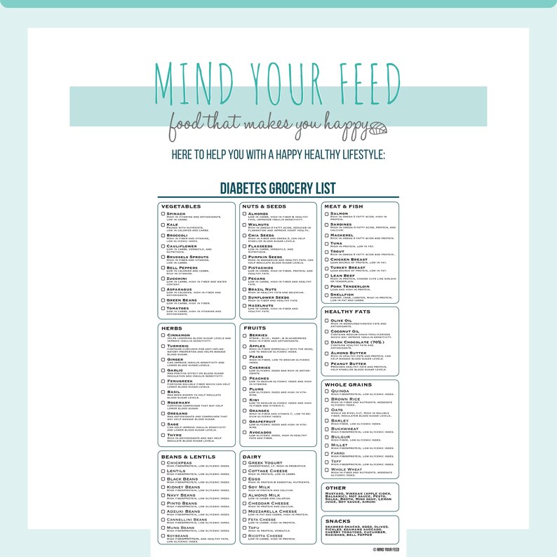 Pre-diabetic Food List | Low Carb & Sugar-free Grocery List | Pre ...