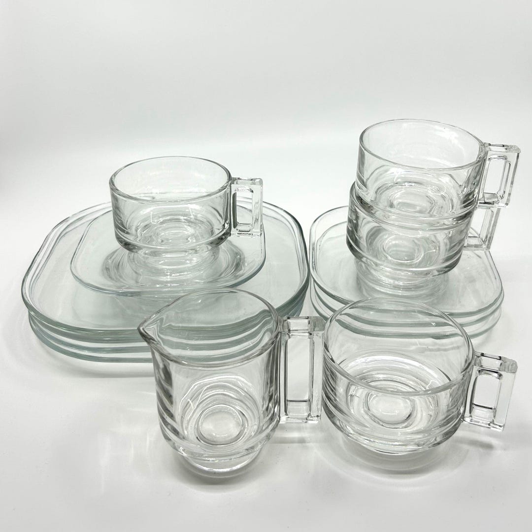1960s Joe Colombo Glass Coffee Service, Arno, Italian Design - Etsy Canada