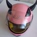 Helmet Horn for Bikers, Colorful Helmet Horns, Biker Gift, Pink Devil ...