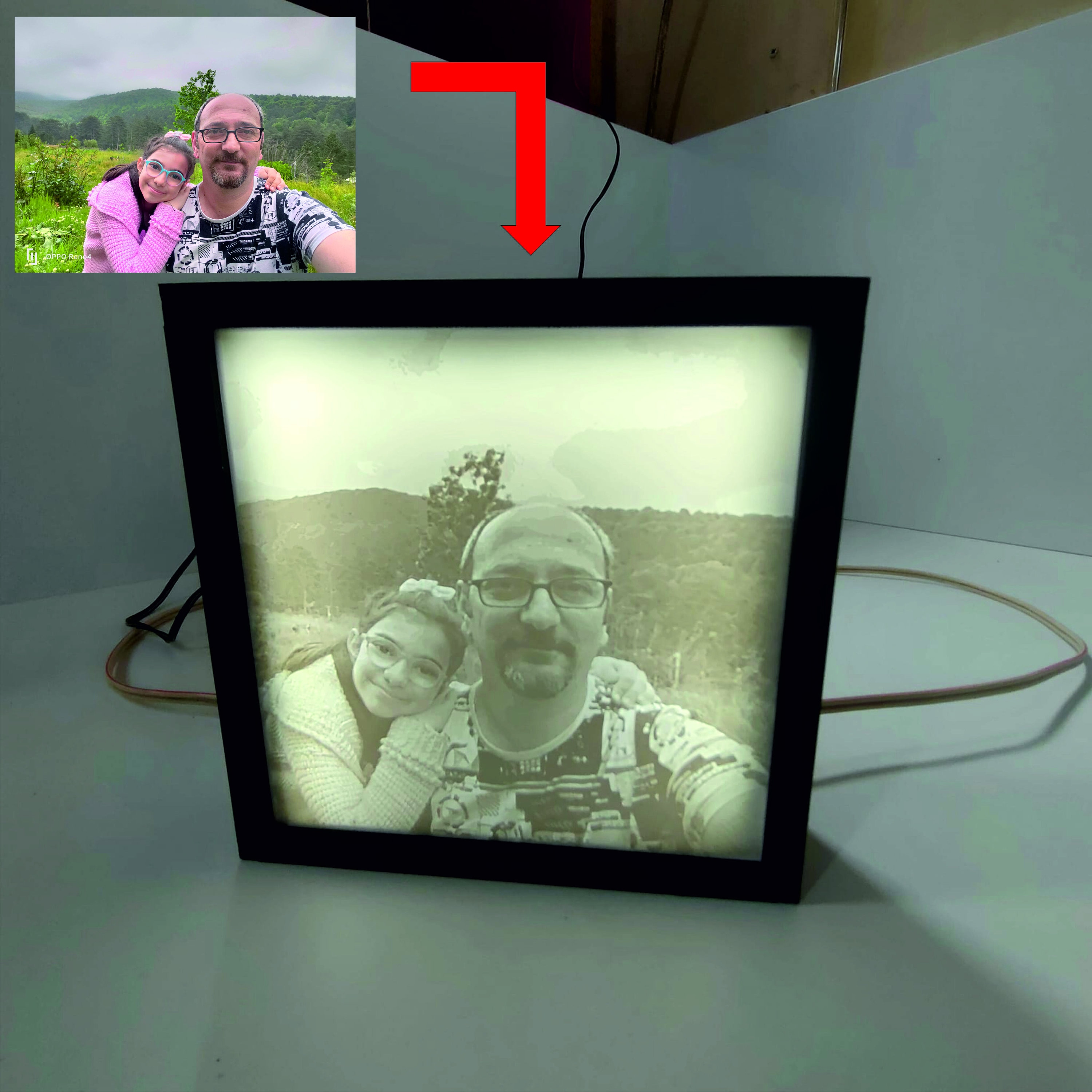 Custom 3D Printed LED Night Light ,lithophane Customizable Night Light ...