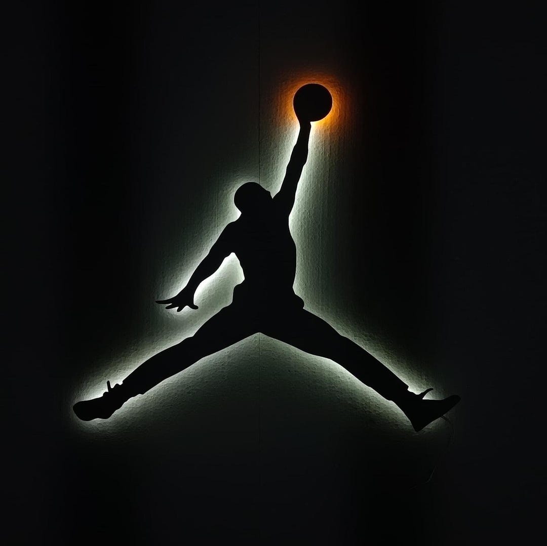 Michael Jordan Jumpman Metal Led Wall Sign,, NBA Legend Led Sign ...