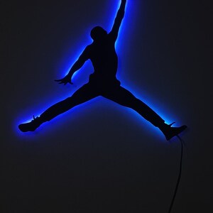 Michael Jordan Jumpman Metal Led Wall Sign,, NBA Legend Led Sign ...