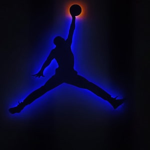 Michael Jordan Jumpman Metal Led Wall Sign,, NBA Legend Led Sign ...
