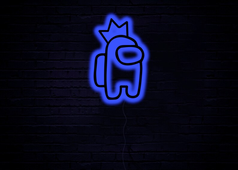 Among Us Metal Led Wall Sign, Among Us Metal Led Lighted, Us Wall Art ...