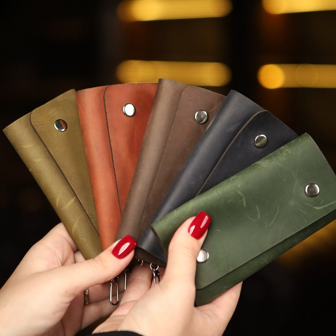 Leather Key Holder, Stylish Leather Key Organizer Case for Easy Access ...