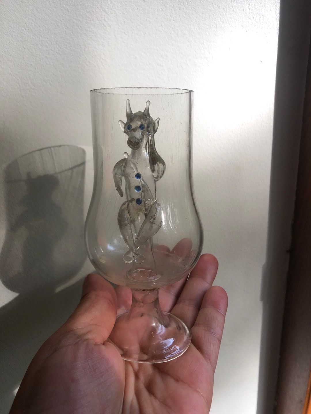 Rare Antique Glass With a Devil Inside. 19th Century. Russia. Excellent ...