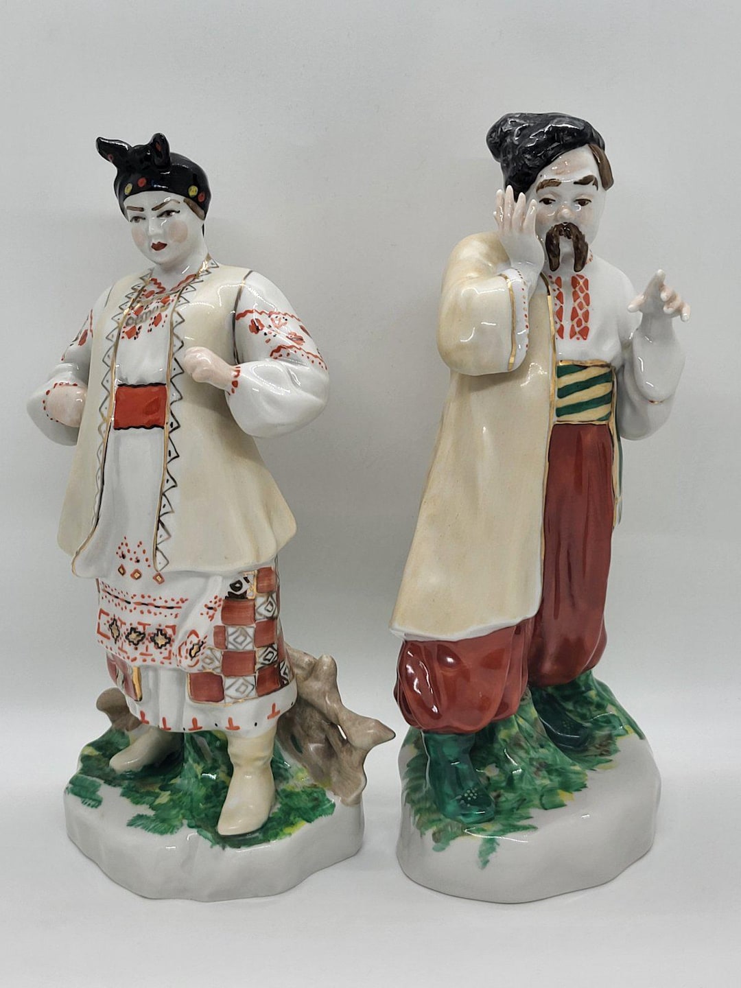 Vintage Porcelain Odarka and Karas.ussr - Etsy