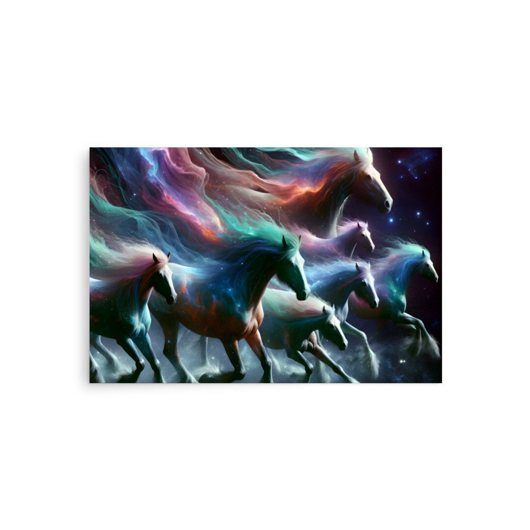 Poster Cosmic Horses - Etsy
