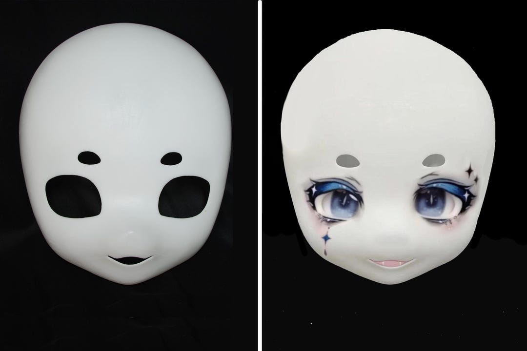 Kig Furry Head Cute Mask Base Kemono Fursona Cute Mask Head Base 3D ...