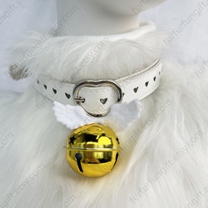 Fursuit Choker With Love Bell, Furry Collar With Angel Wings ...