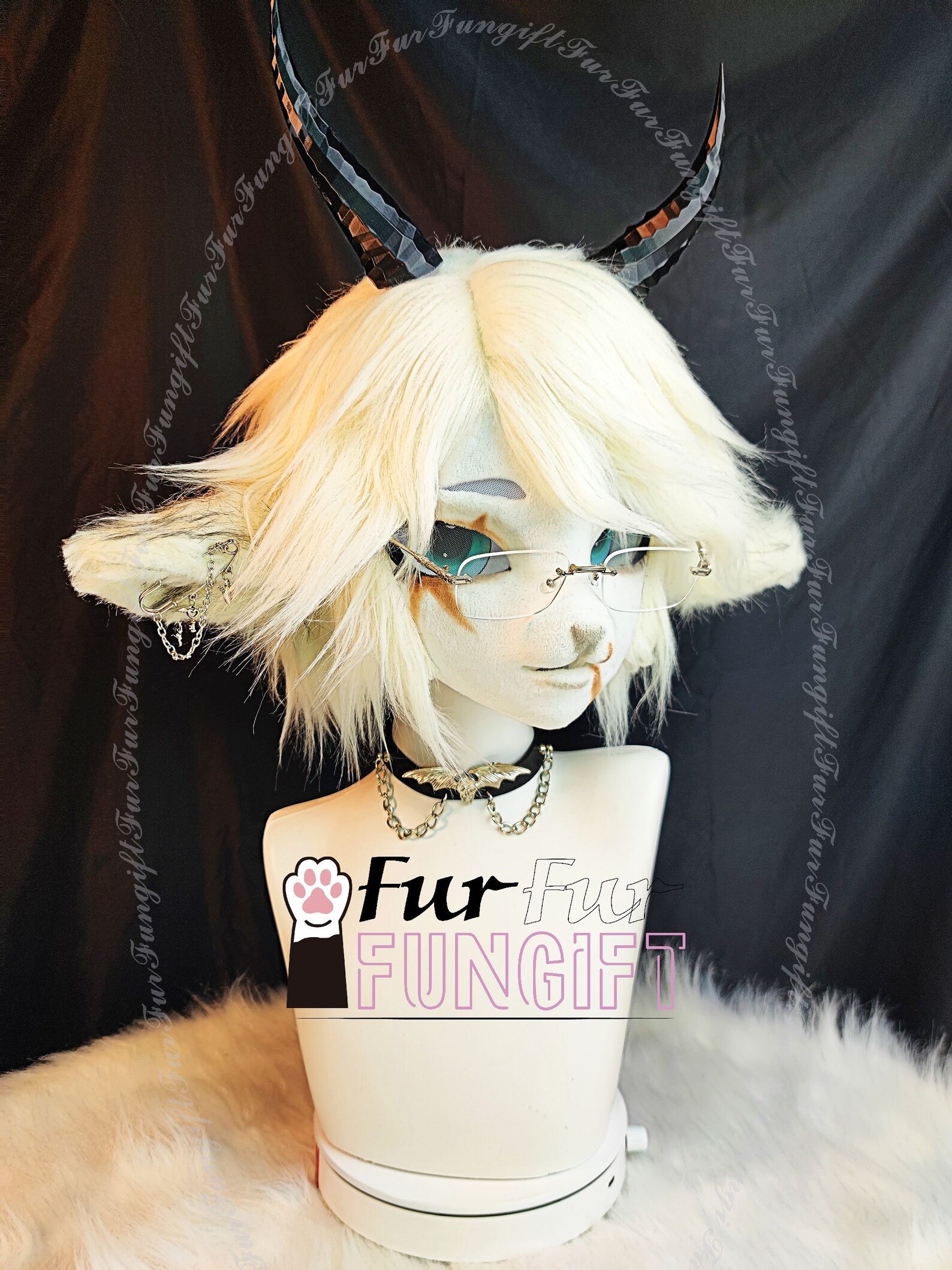 Demon Deacon Goat With Glasses Fursuit Head,furry Commission, Premade ...