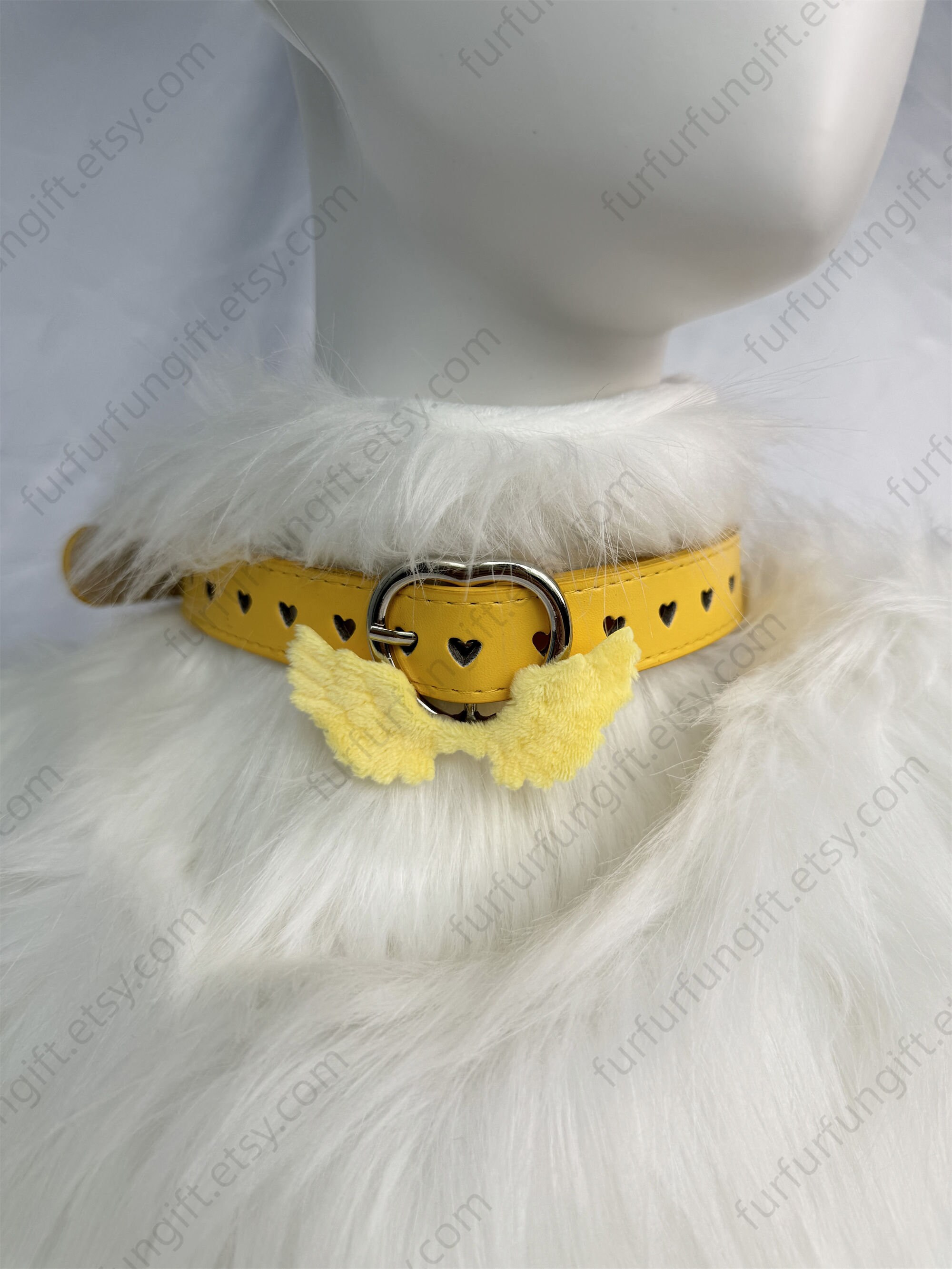 6 Colors Love Choker for Furry, Fursuit Collar With Angel Wings ...
