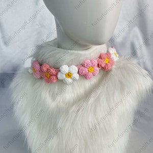 8 Colors Floral Fursuit Choker, Fursuit Collar With Bell, Fursona ...