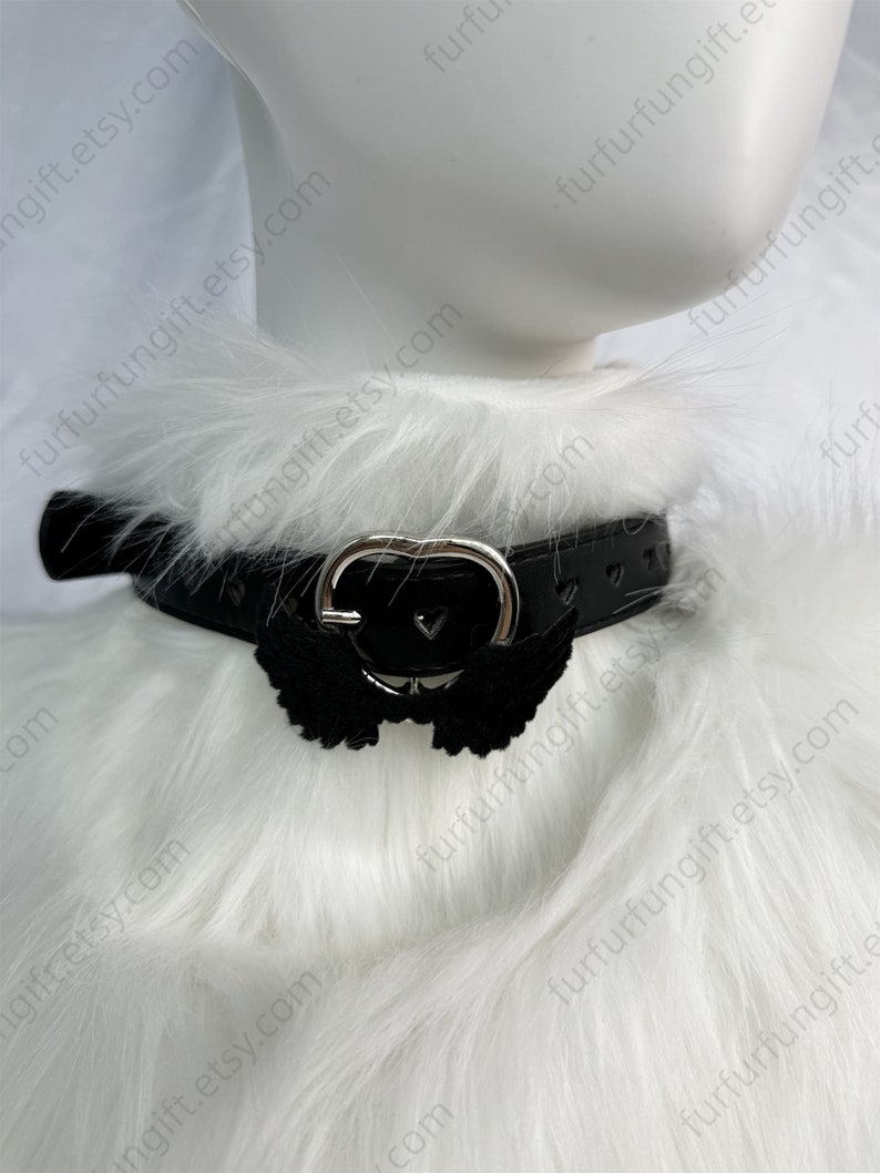 Fursuit Choker With Love Bell, Furry Collar With Angel Wings ...
