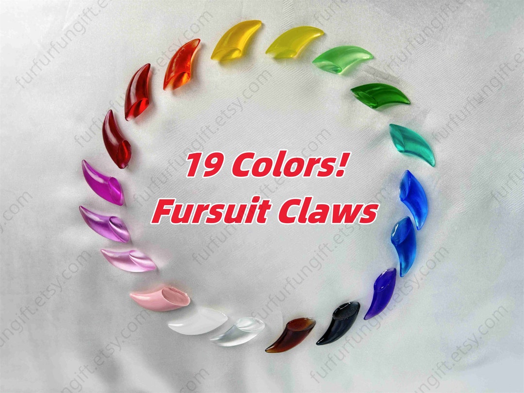 19 Colors Furry Claws Colorful Fursuit Claws Kawaii Furry Cosplay ...