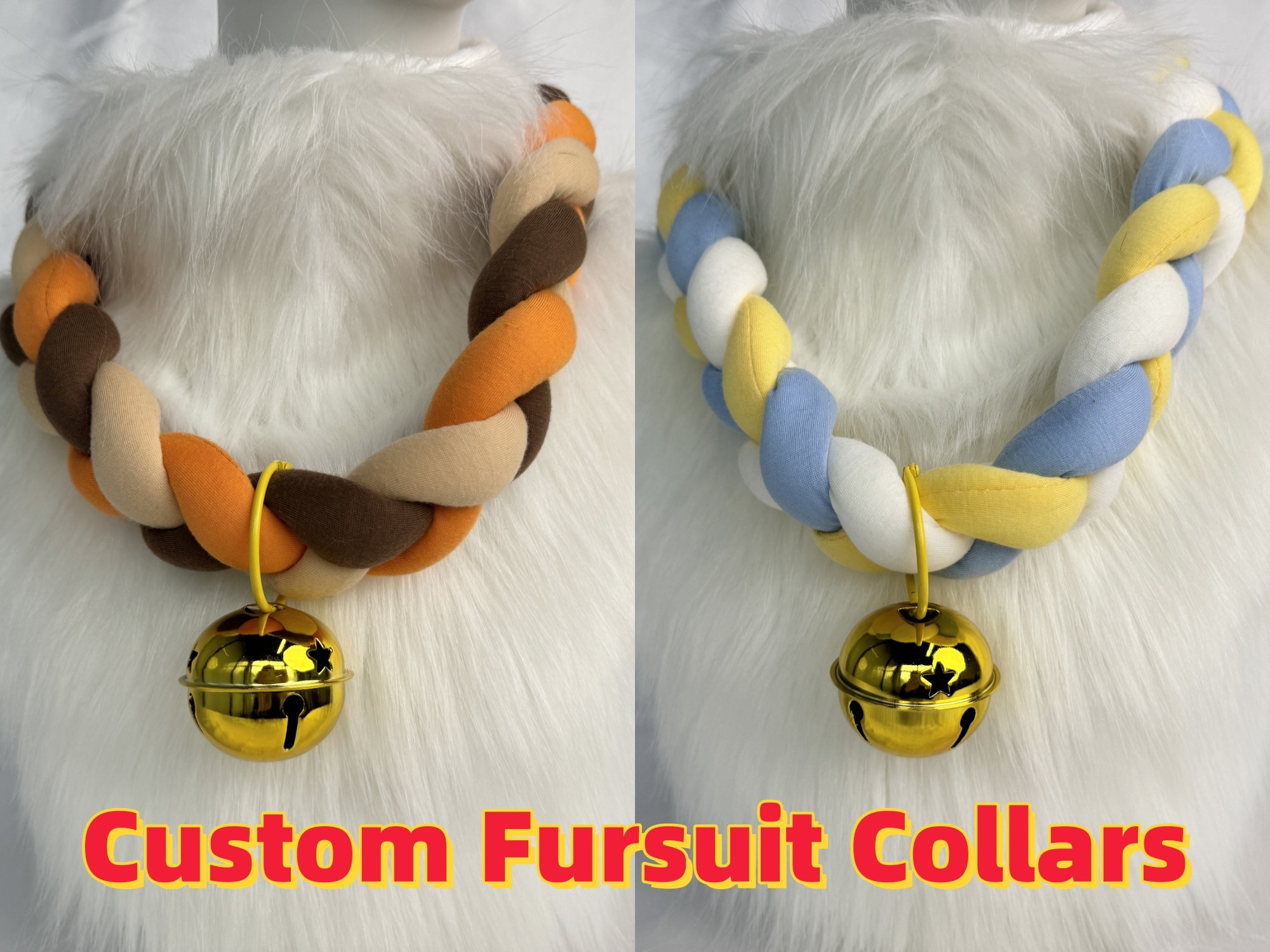Custom Fursuit Collars With Bell, Furry Necklace, Fursona Choker, Cute ...