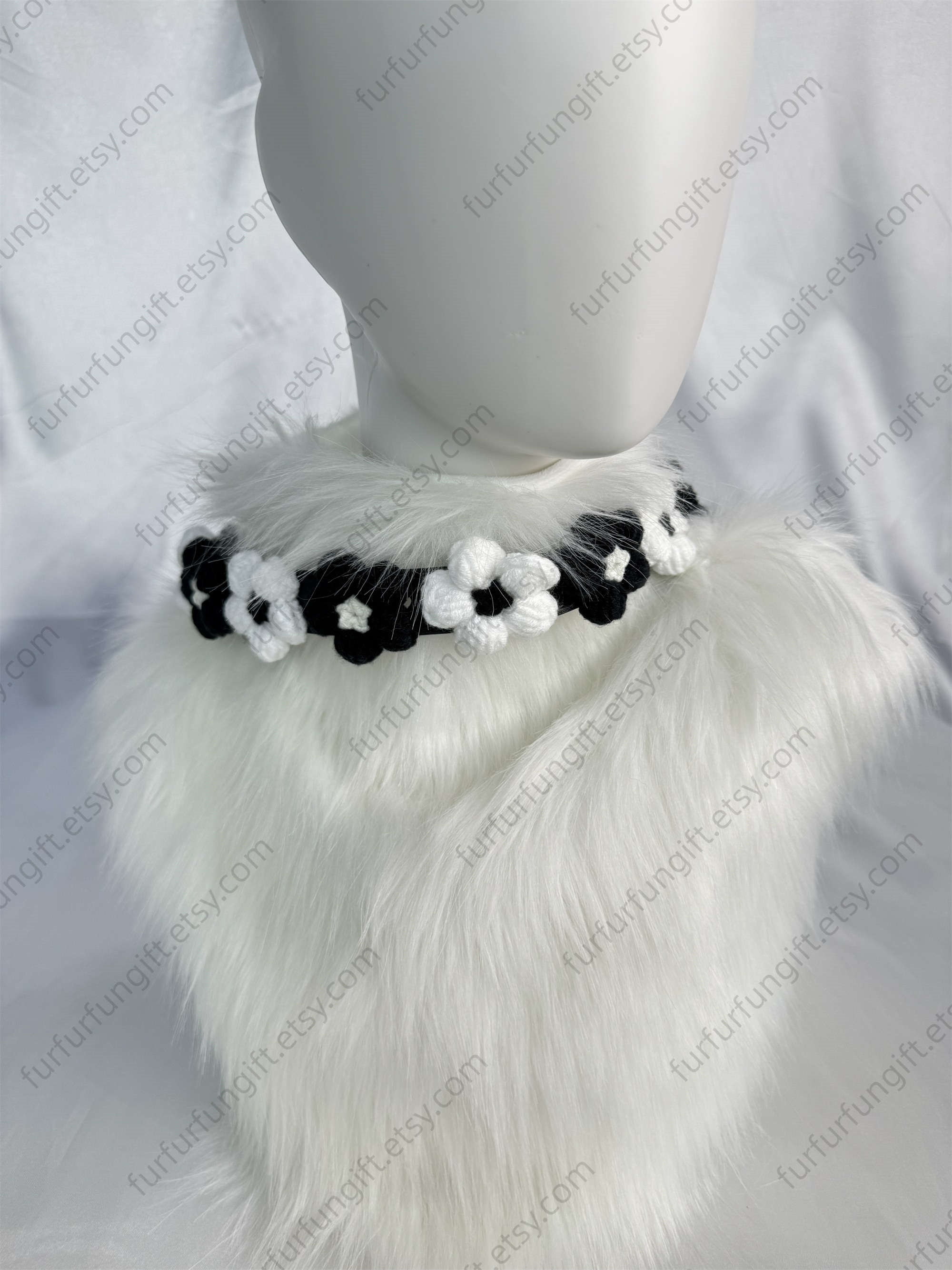8 Colors Floral Fursuit Choker, Fursuit Collar With Bell, Fursona ...