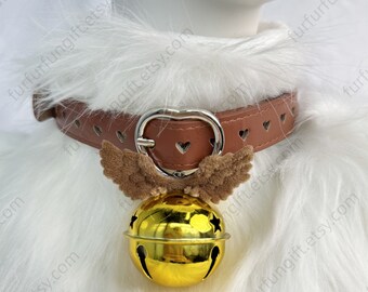 Fursuit Choker With Love Bell, Furry Collar With Angel Wings ...