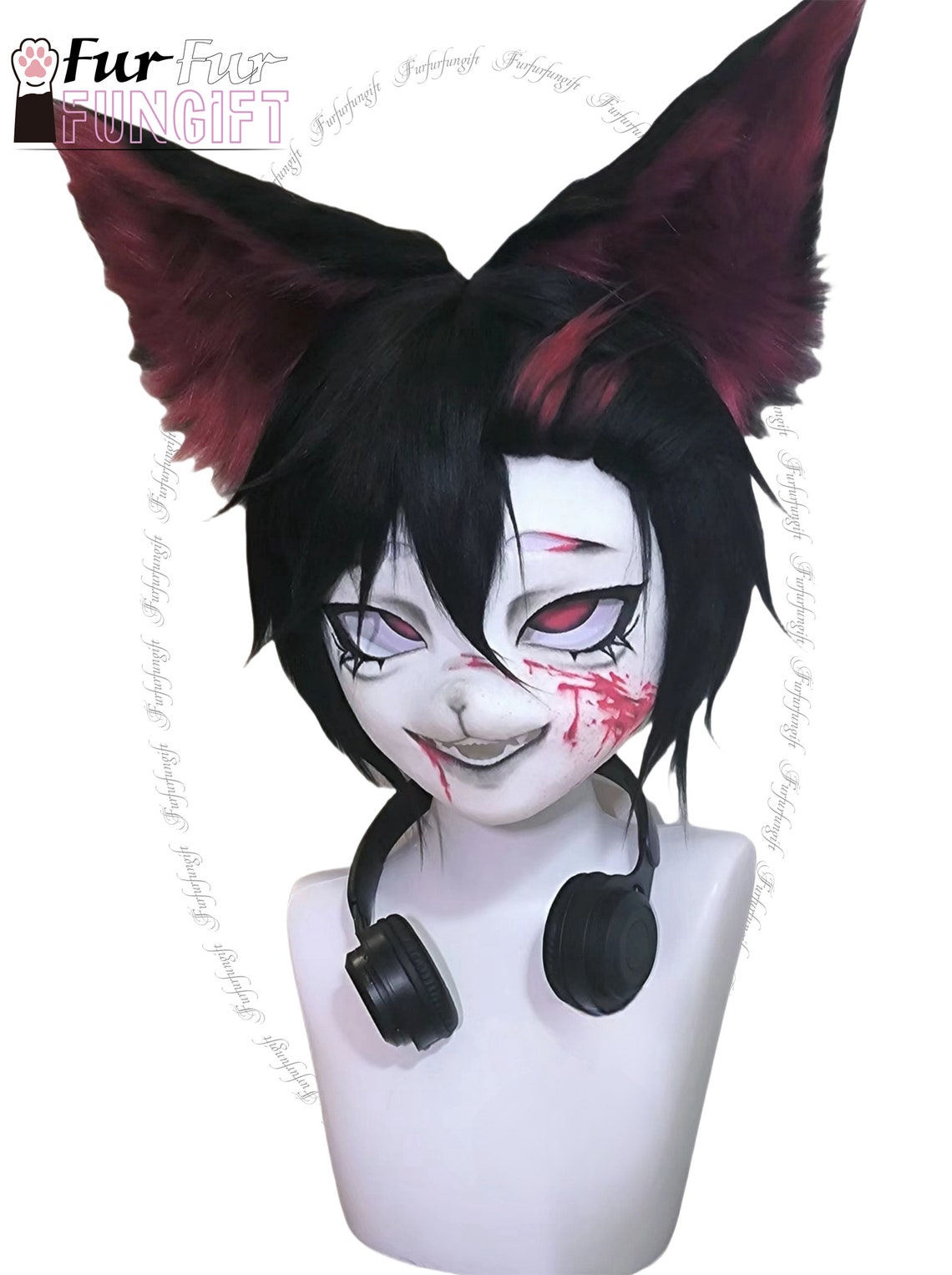 Bloody Fox Killer Puppy Fursuit Head,furry Commission, Premade Kemono ...