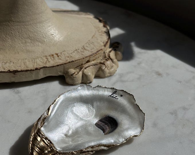 Recycled Oyster Shell Trinket/ring Dish for Jewelry and Rings ...